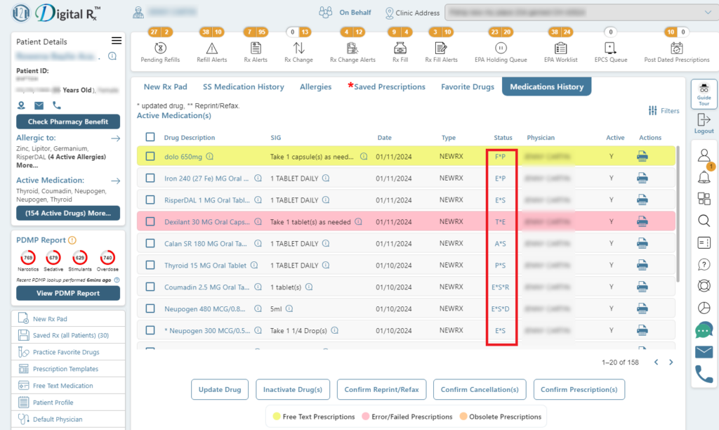 What's the status of the prescription? - H2H Digital Rx e-Prescription ...