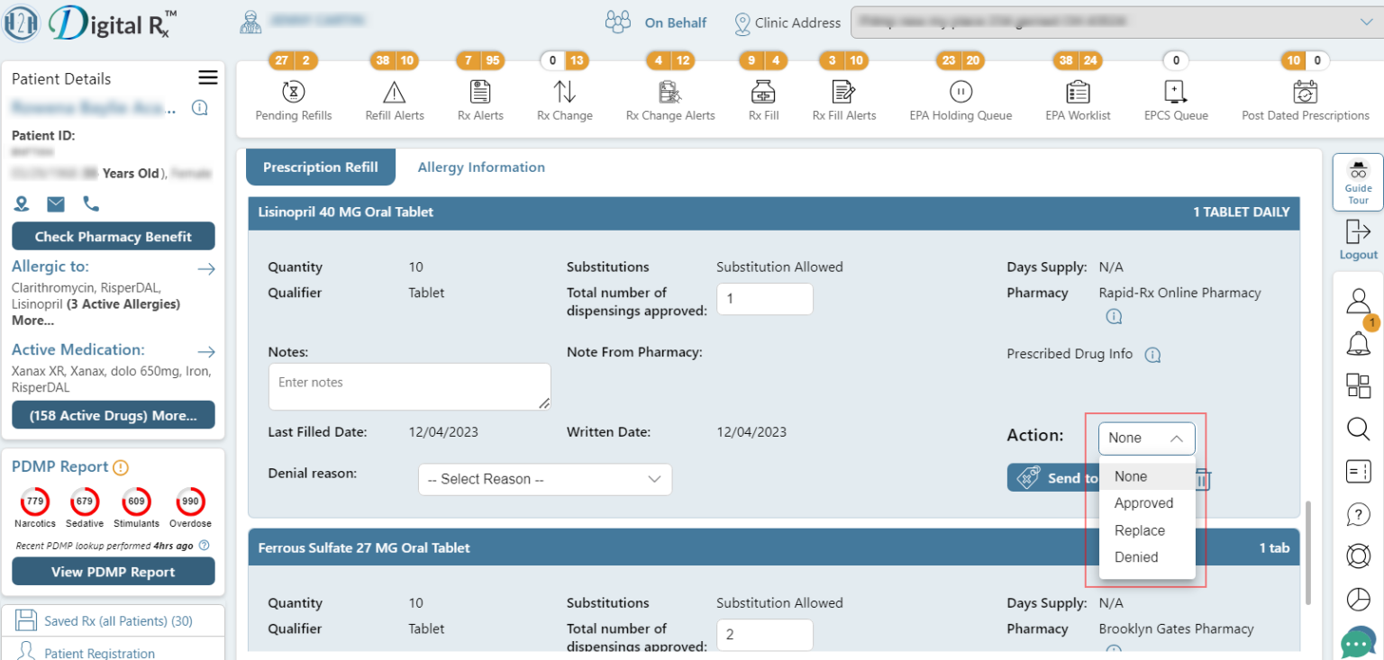 How to respond to Refill? - H2H Digital Rx e-Prescription Software
