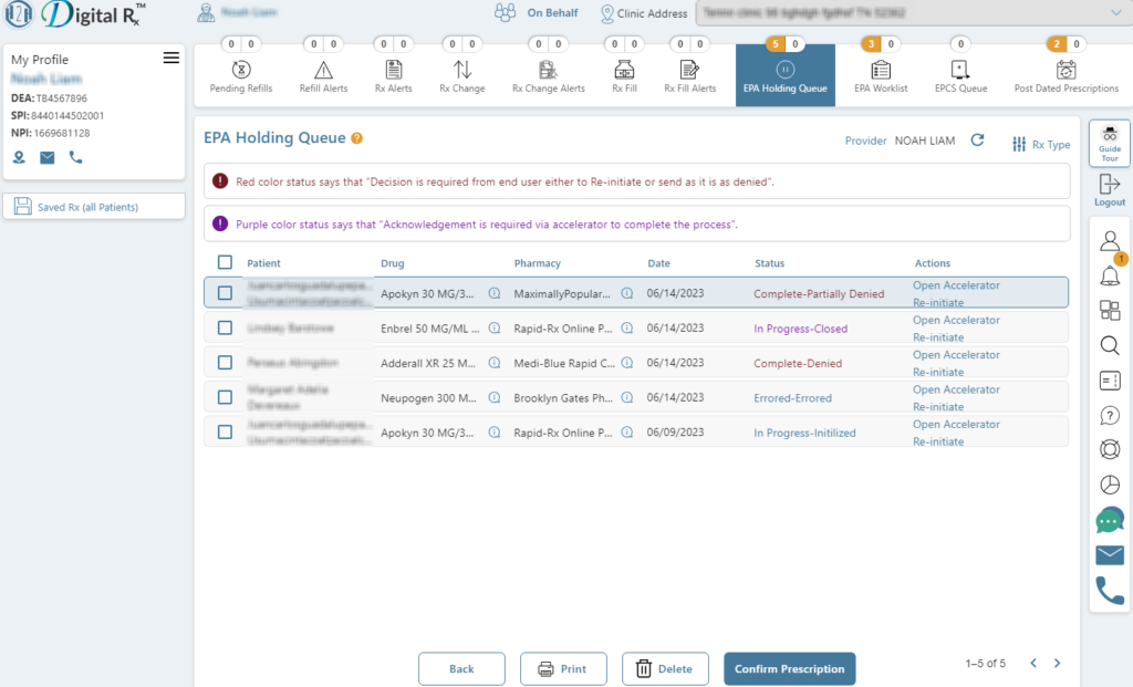 What is EPA Holding Queue and EPA Worklist Queue? - H2H Digital Rx e-Prescription Software